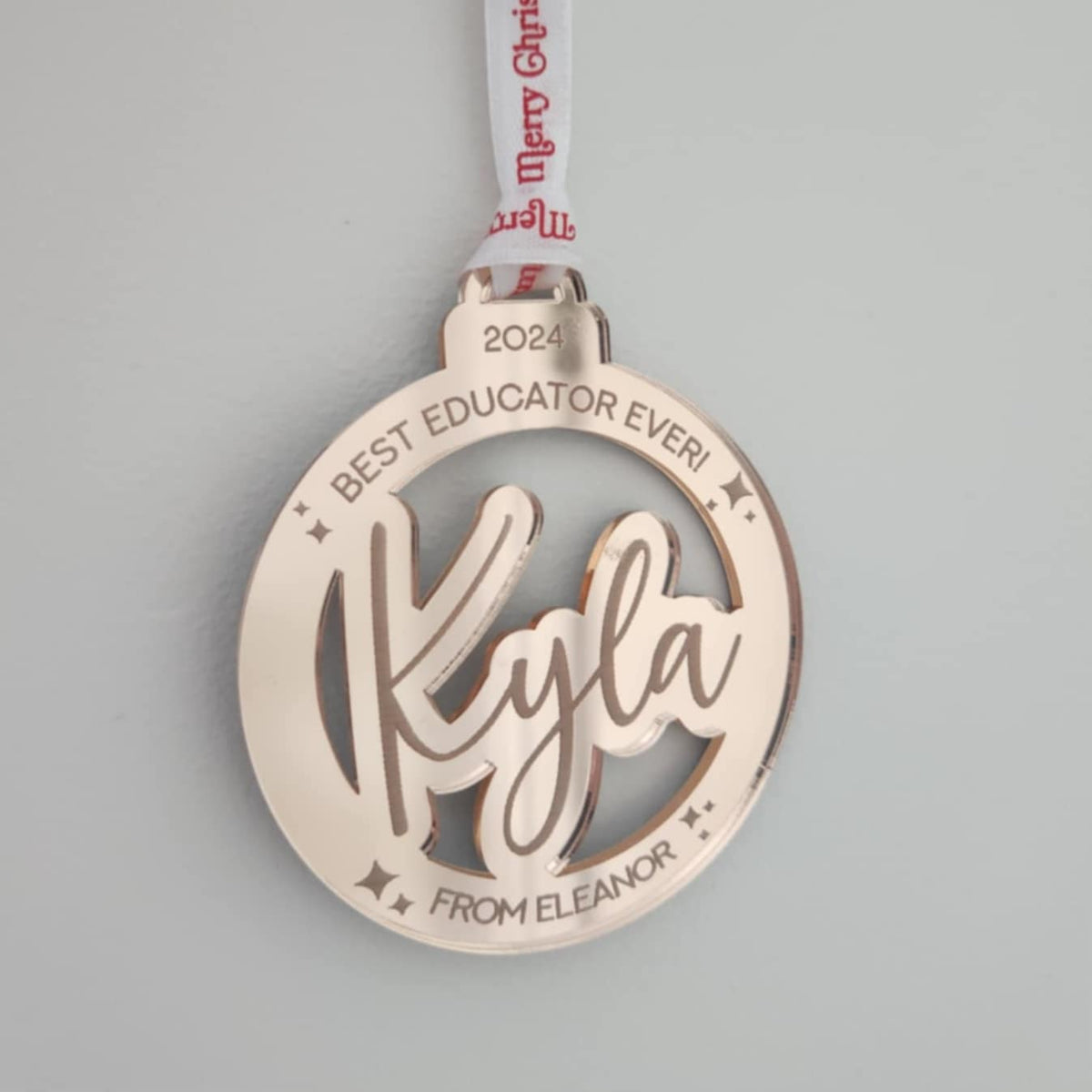 Personalised Best Ever Bauble | Custom Gift for Teachers & Mentors ...